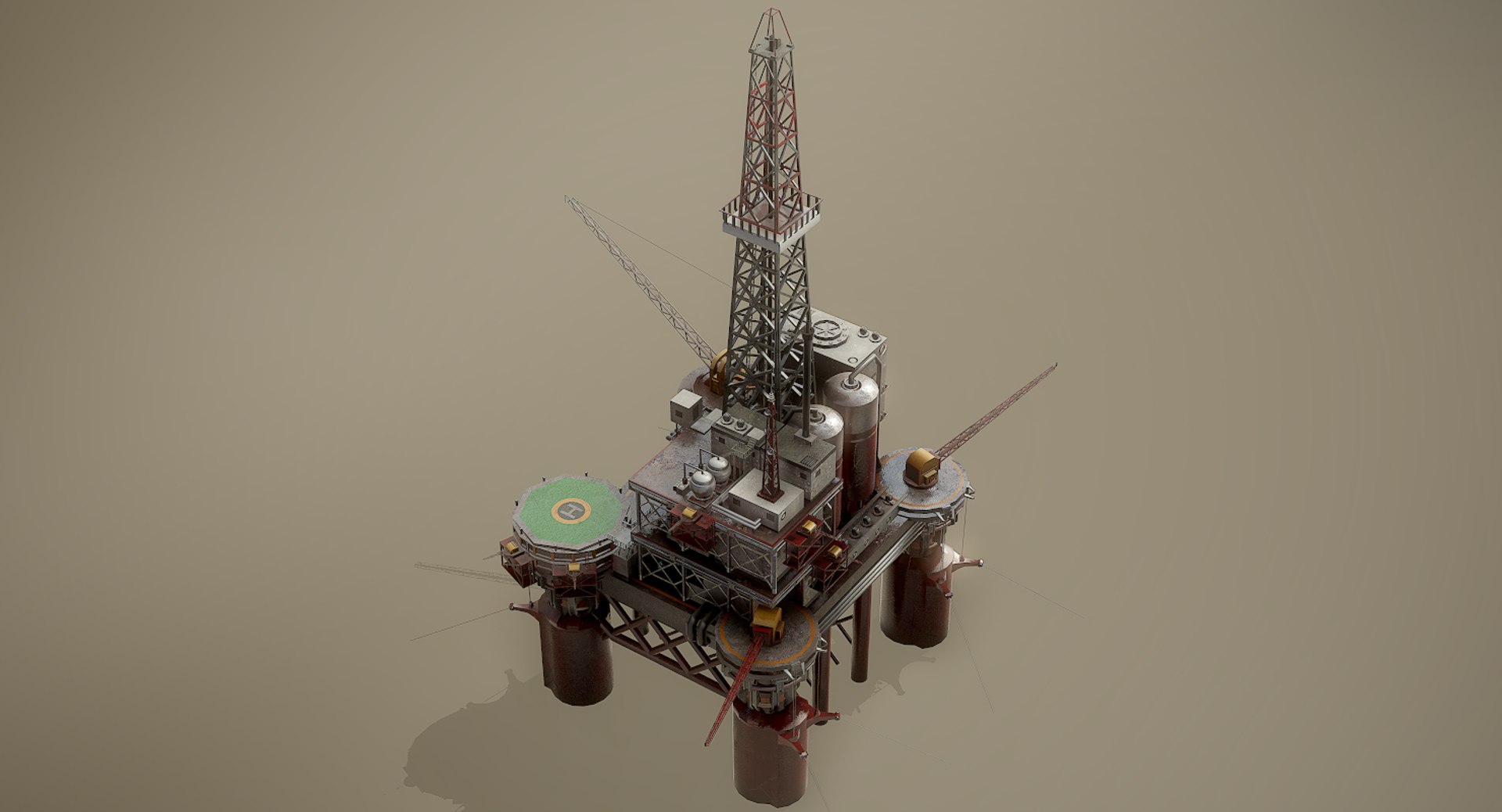 3D Oil Rig Platform - TurboSquid 1348536