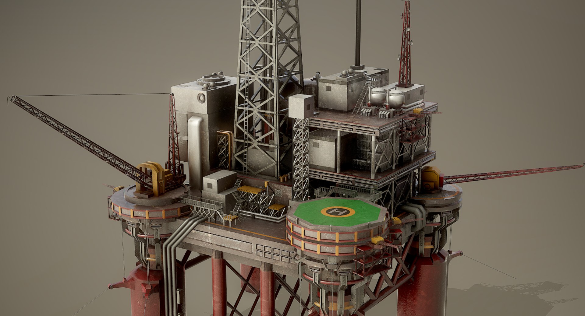 3D Oil Rig Platform - TurboSquid 1348536