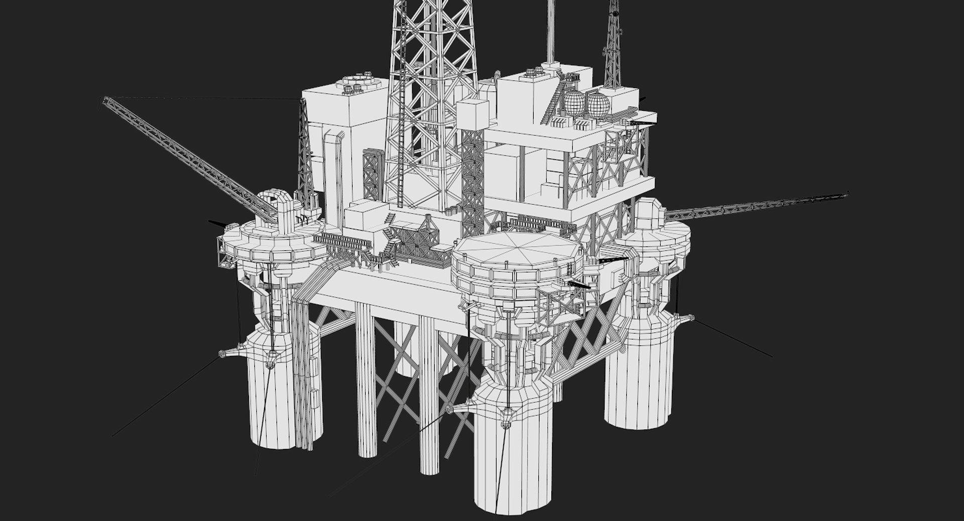 3D Oil Rig Platform - TurboSquid 1348536