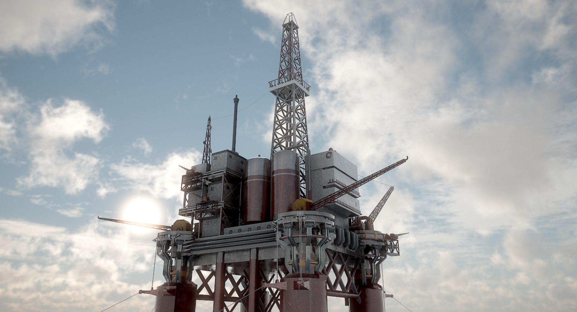 3D Oil Rig Platform - TurboSquid 1348536