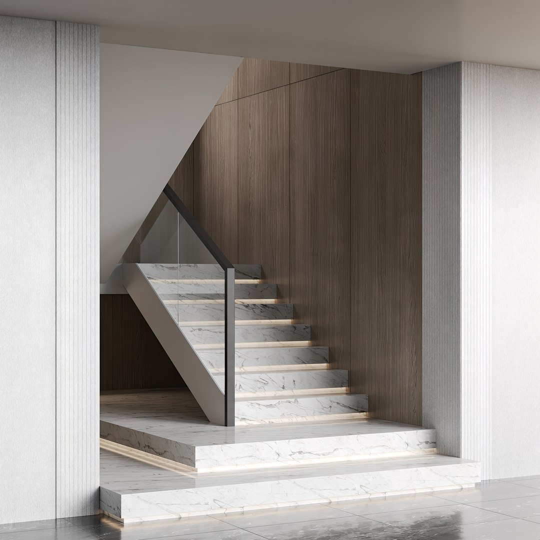 3D Marble Staircase 19 - TurboSquid 2306927