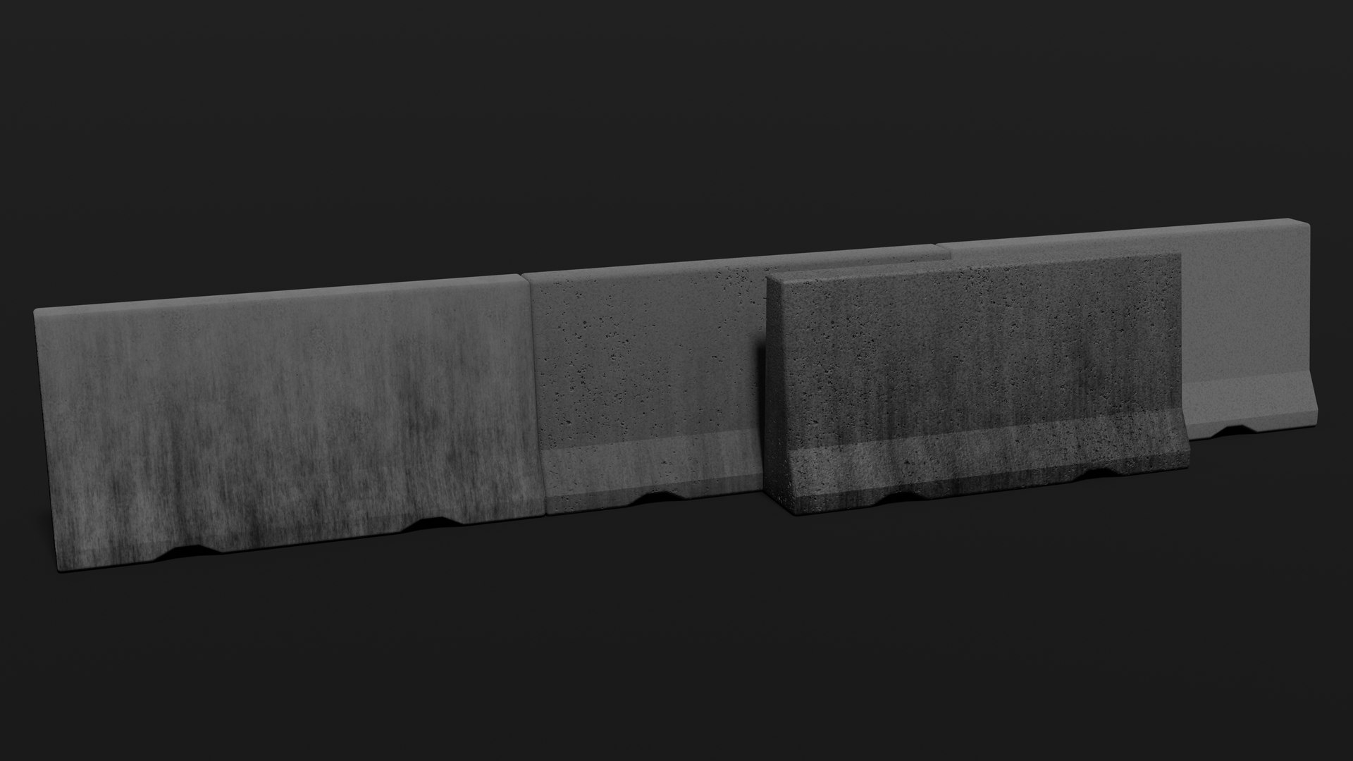 3D Street Concrete Barrier Model - TurboSquid 1978487
