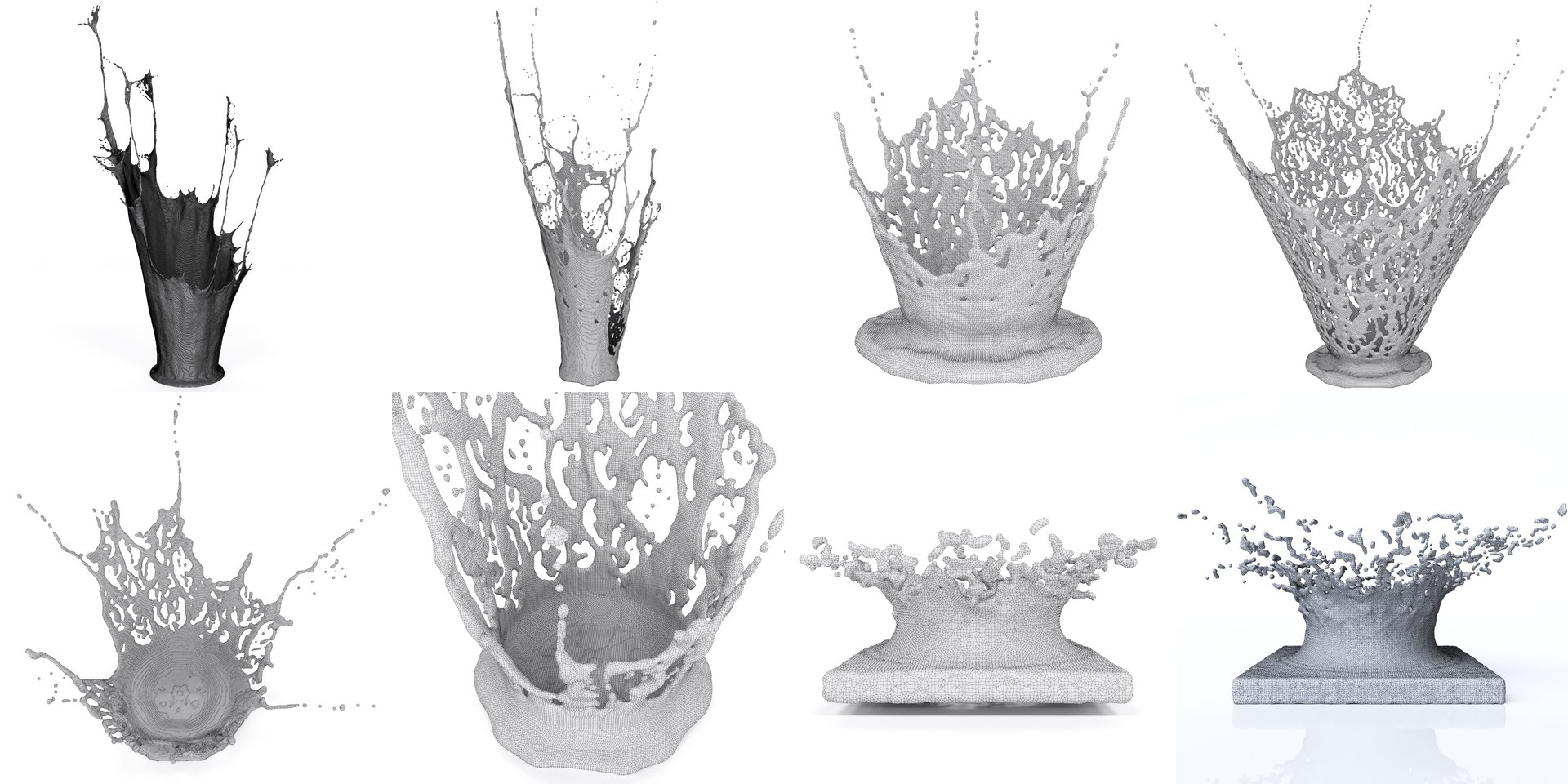 Crowns splash pack 3D model - TurboSquid 1366723