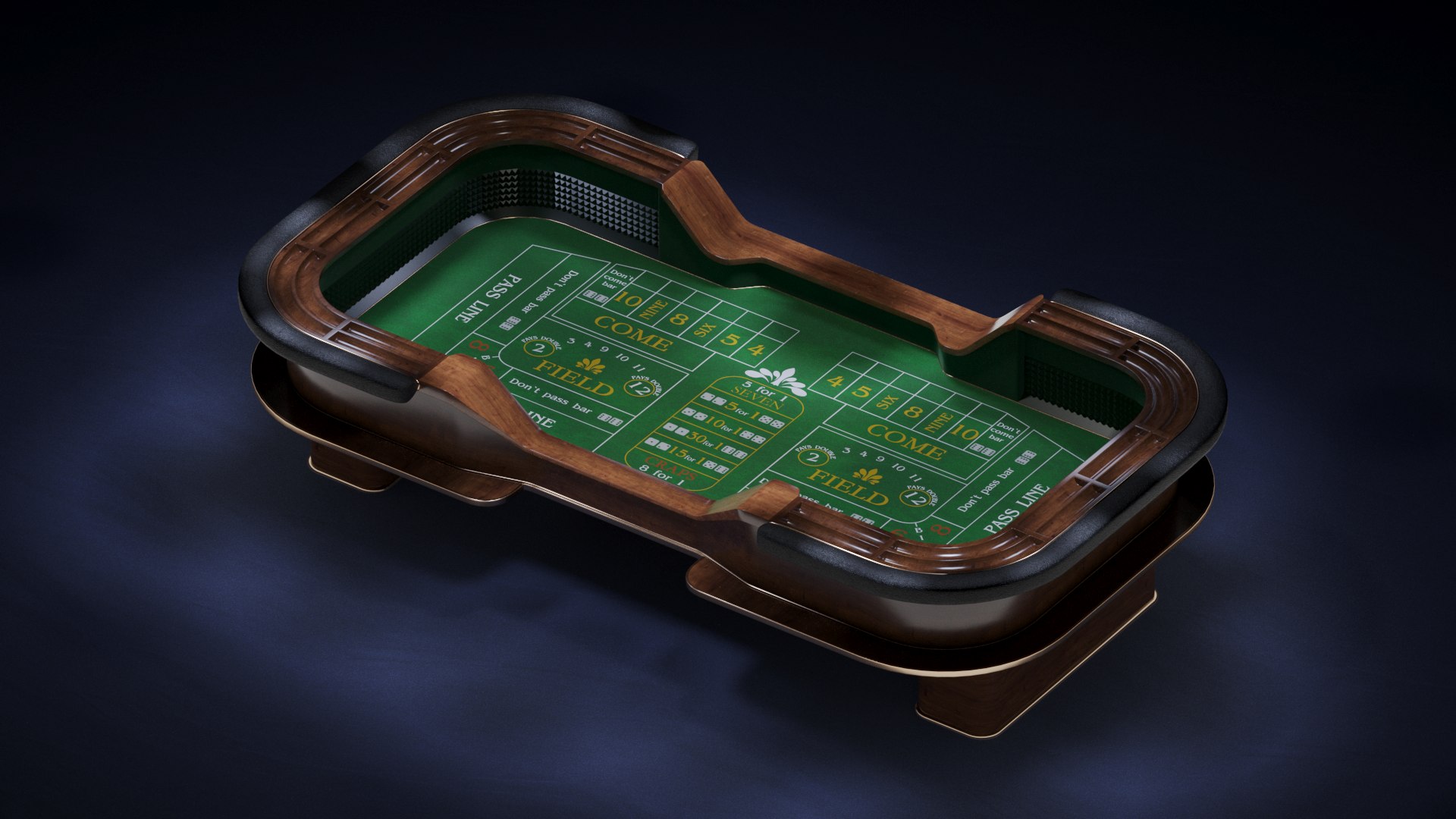 Casino Craps Table Model - TurboSquid 2089501