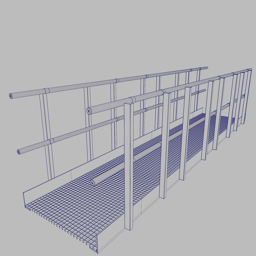 Industrial Warehouse Catwalk 3D Model - TurboSquid 2332032