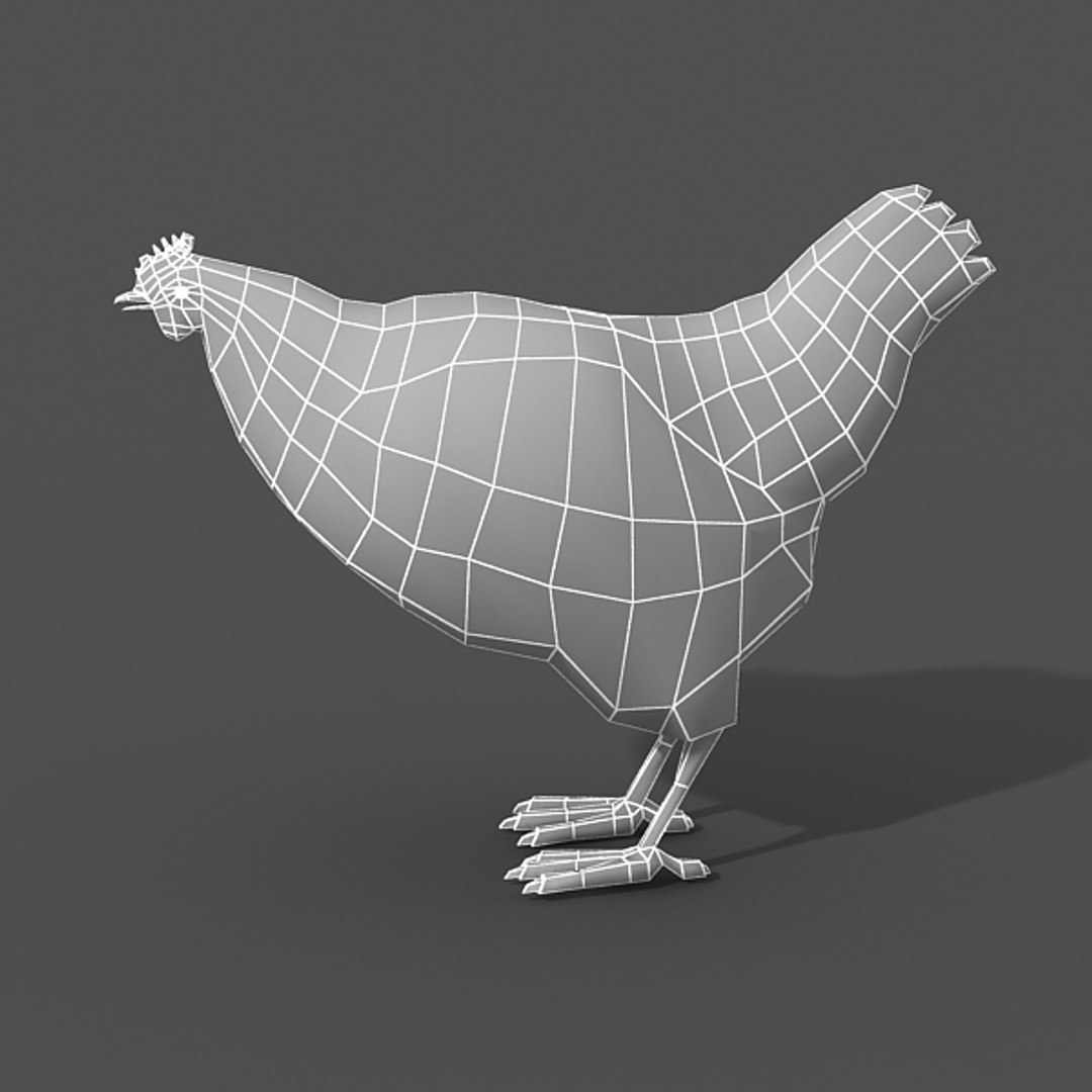 3d Model Chicken Family