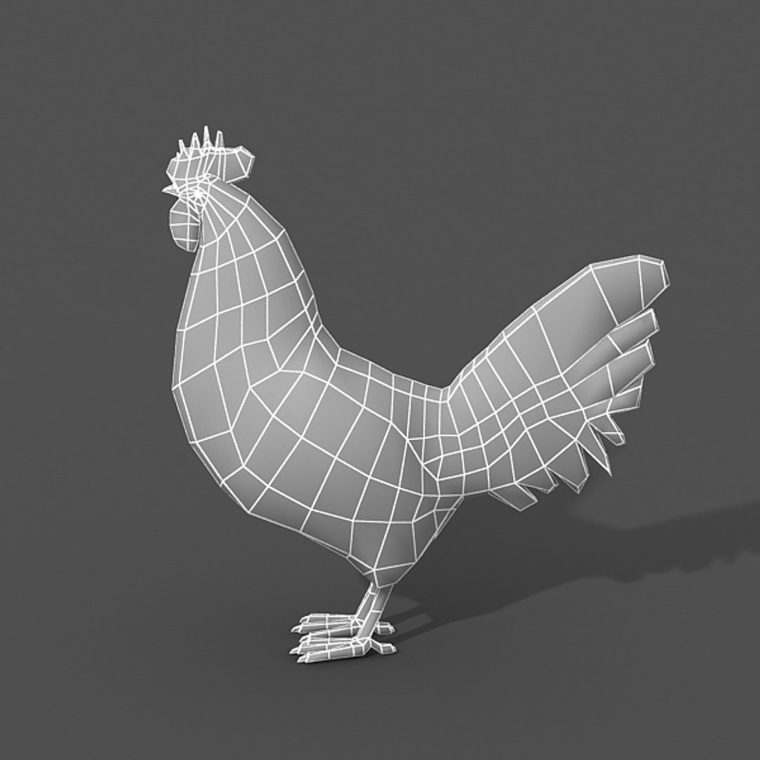 3d Model Chicken Family