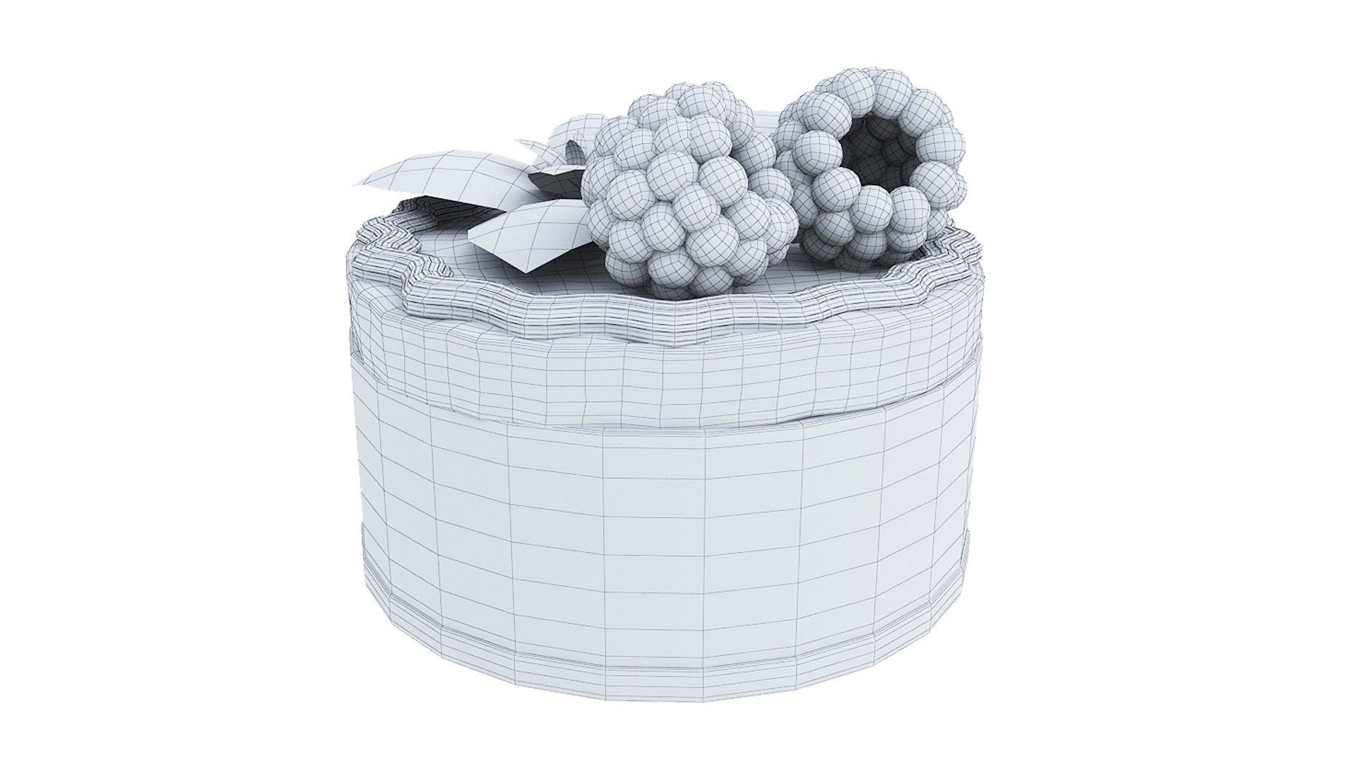 3D Raspberry round cake with jelly model - TurboSquid 1958536