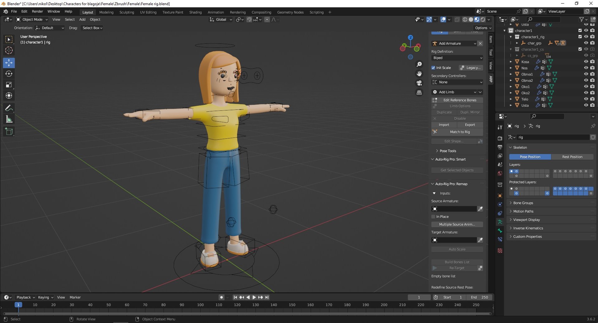 3D Minimal Female Character - TurboSquid 2119825