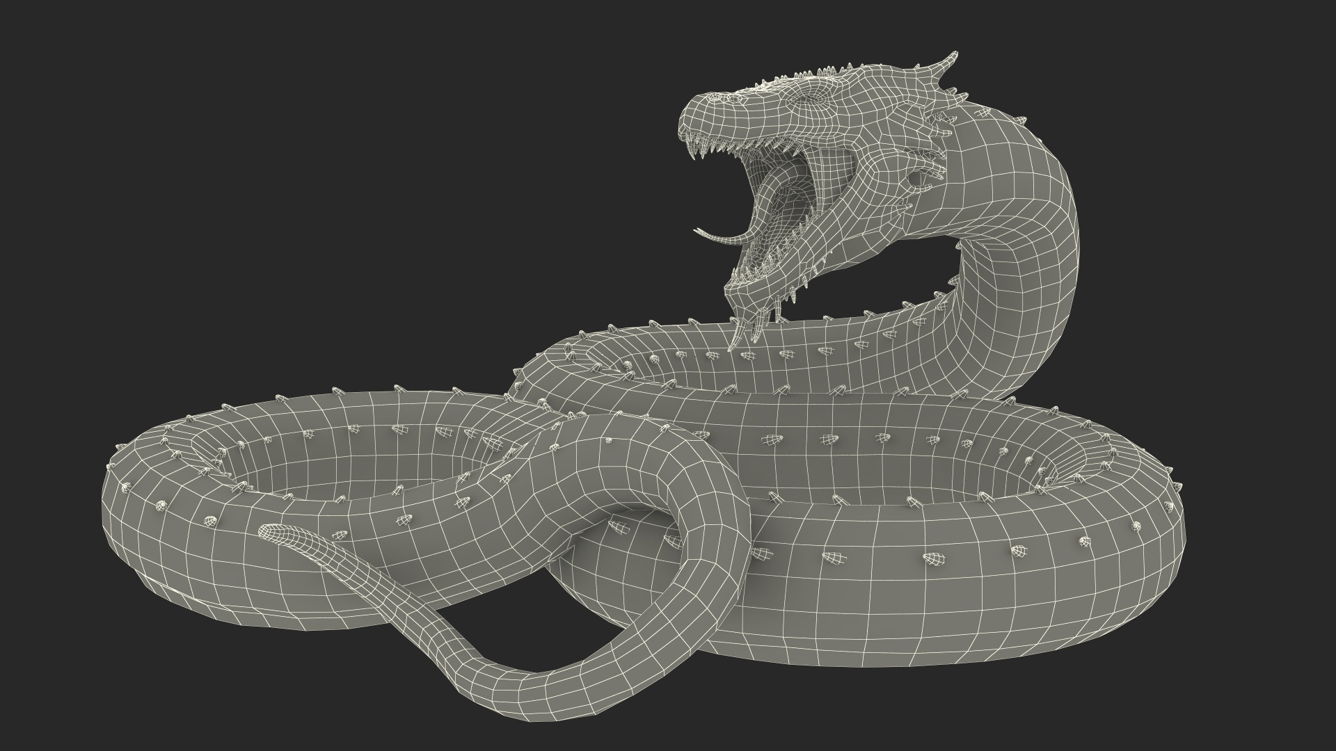 Aggressive Serpentine Dragon Model - TurboSquid 2212204