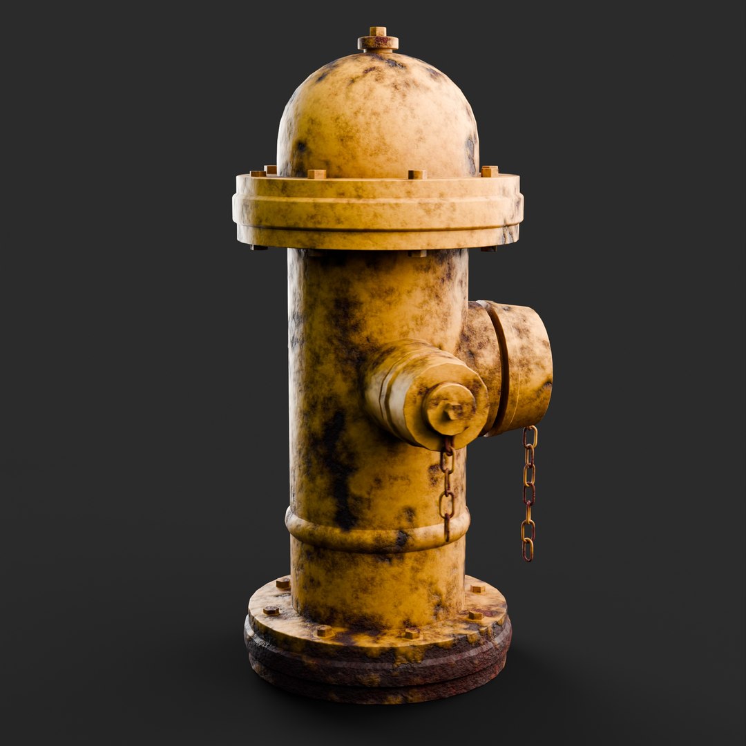 Rusty Fire Hydrant - Baked Textures 3D Model - TurboSquid 2281340