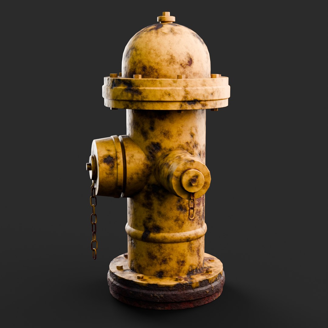 Rusty Fire Hydrant - Baked Textures 3D Model - TurboSquid 2281340