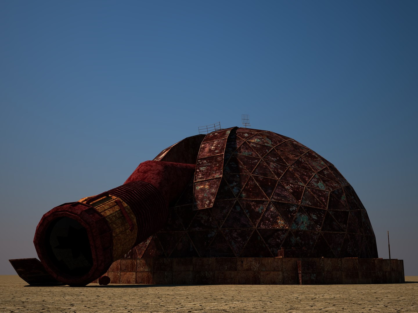 3d sci fi observatory