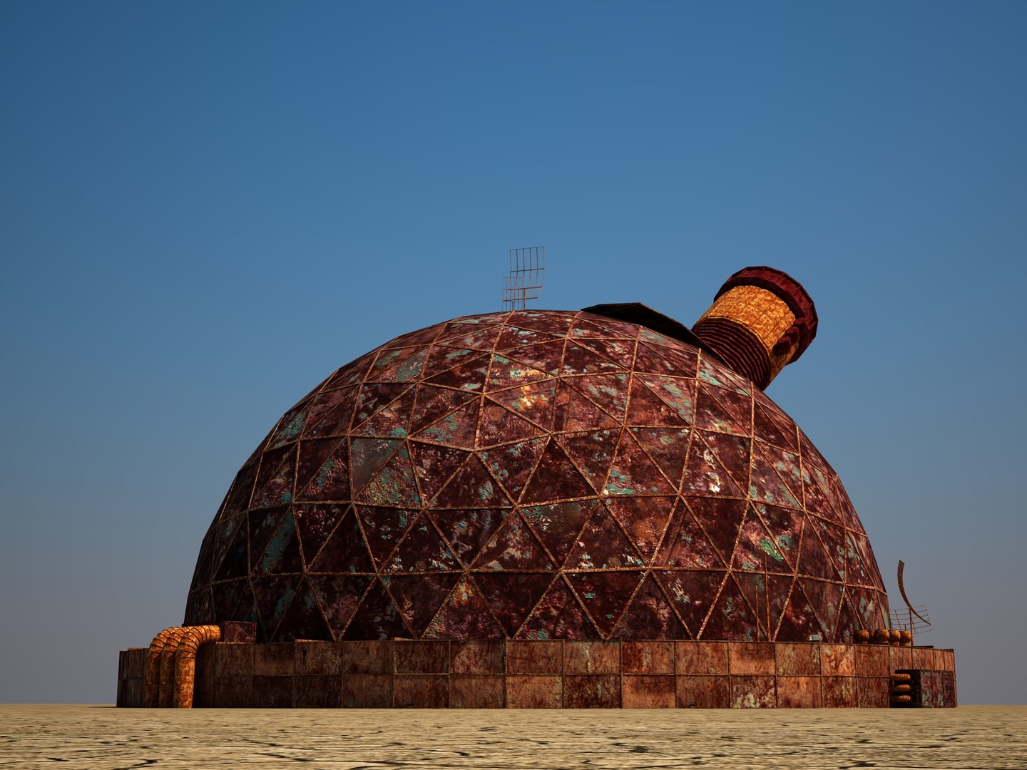 3d sci fi observatory