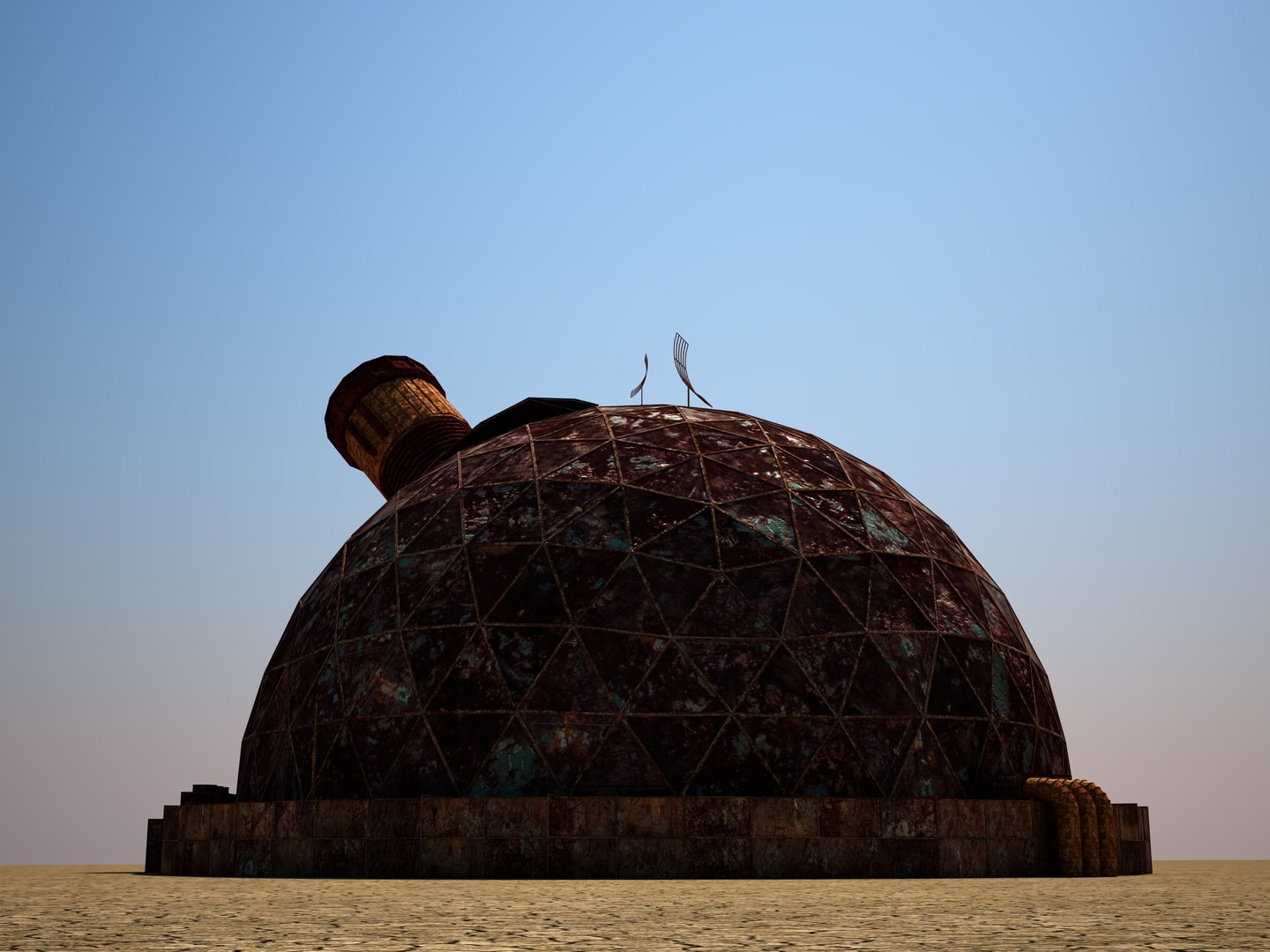 3d sci fi observatory