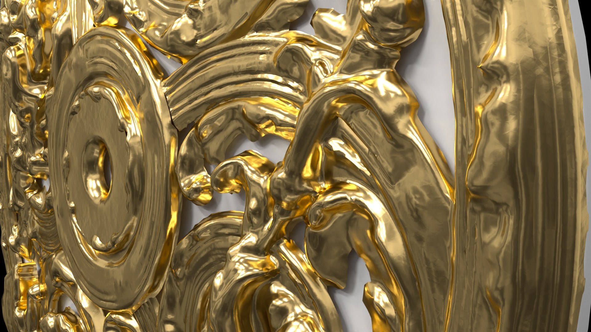 3D Ceiling Sockets Gypsum Plaster DR1 - TurboSquid 2010501