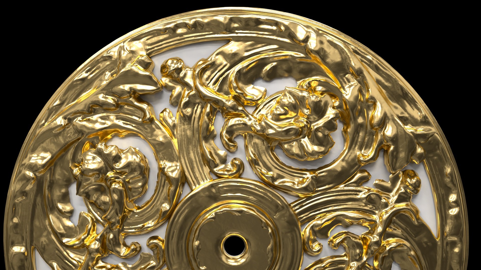 3D Ceiling Sockets Gypsum Plaster DR1 - TurboSquid 2010501