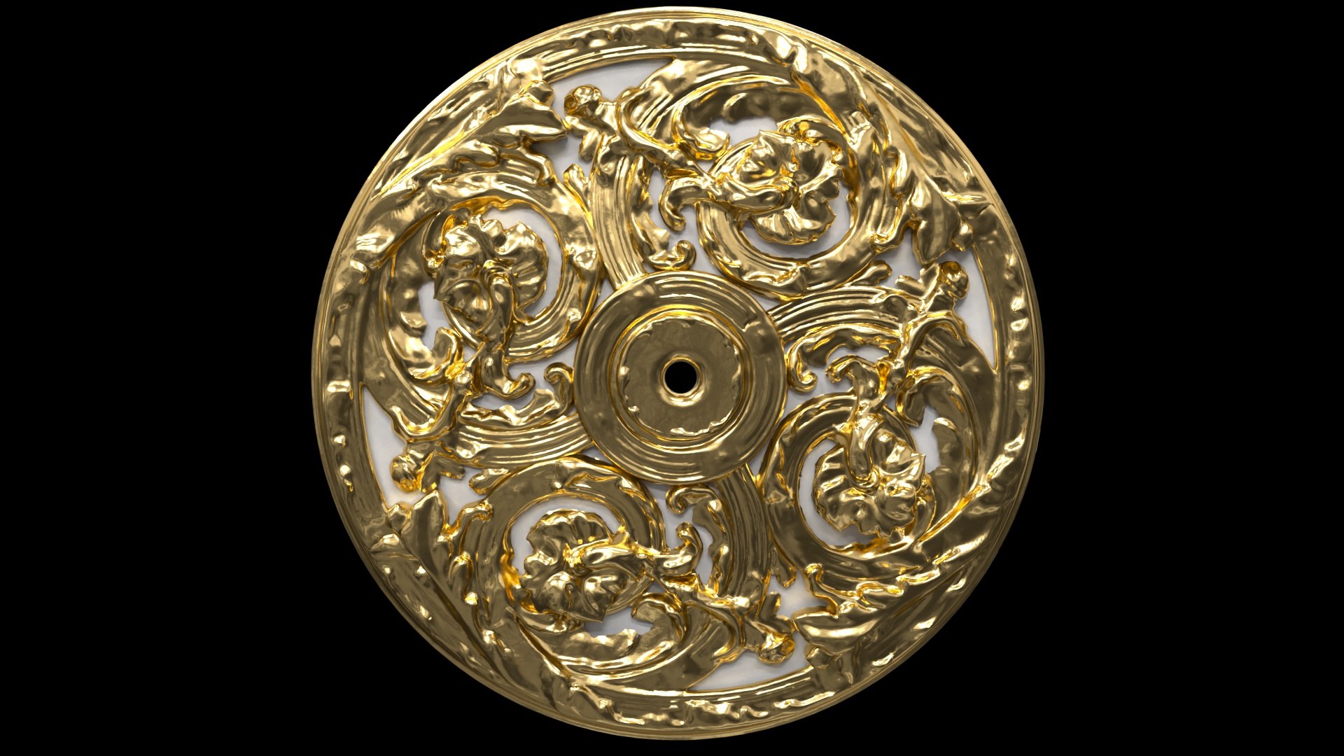 3D Ceiling Sockets Gypsum Plaster DR1 - TurboSquid 2010501