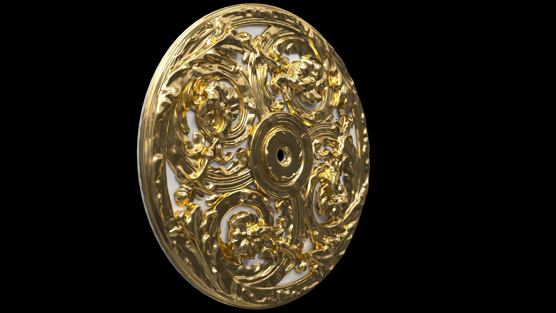 3D Ceiling Sockets Gypsum Plaster DR1 - TurboSquid 2010501