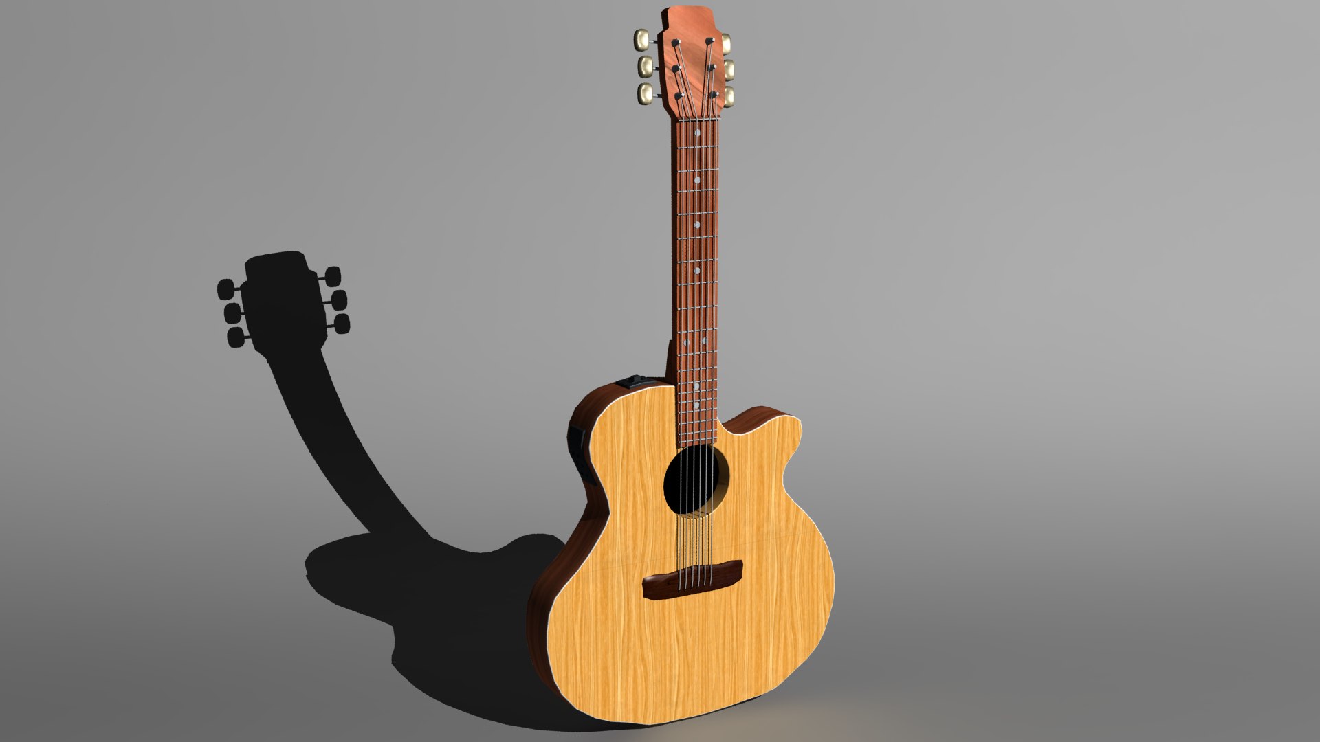 Free Acoustic Guitar 3d Model