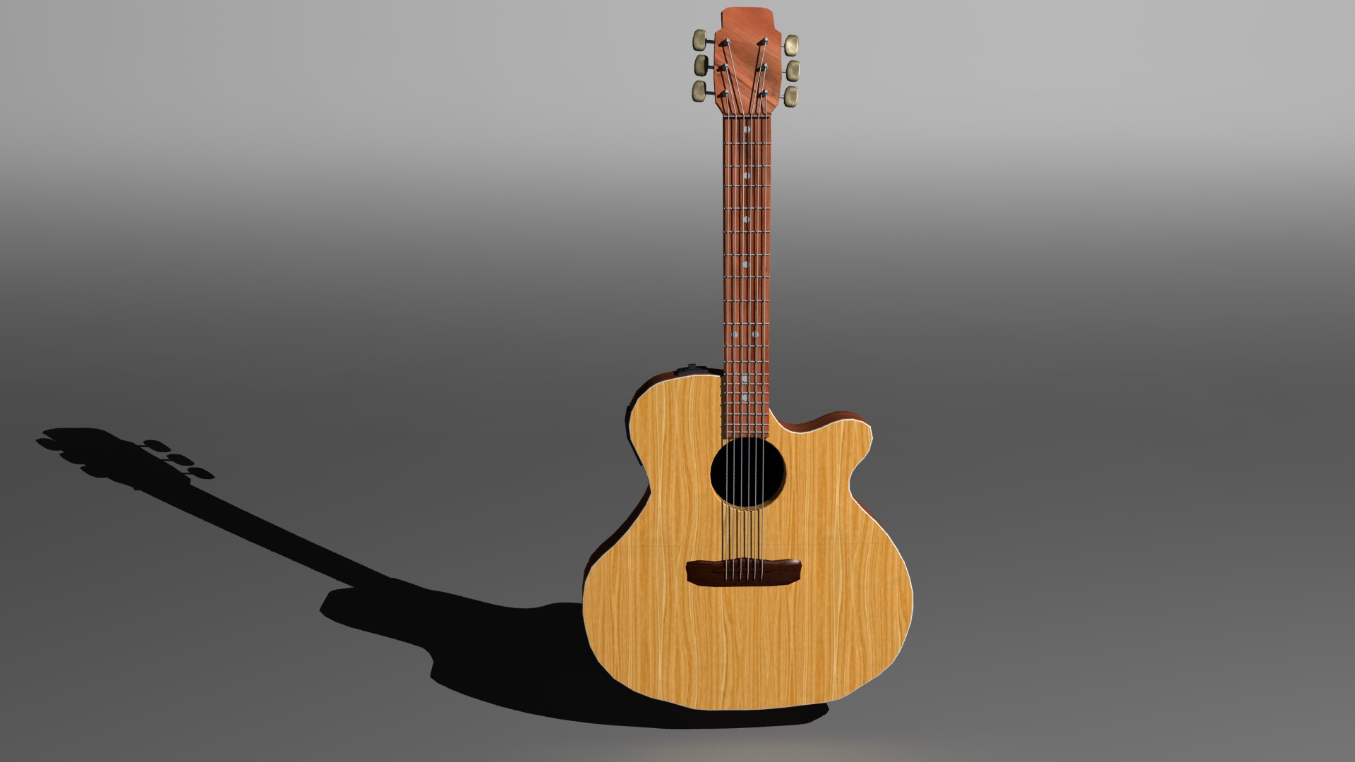 Free Acoustic Guitar 3d Model