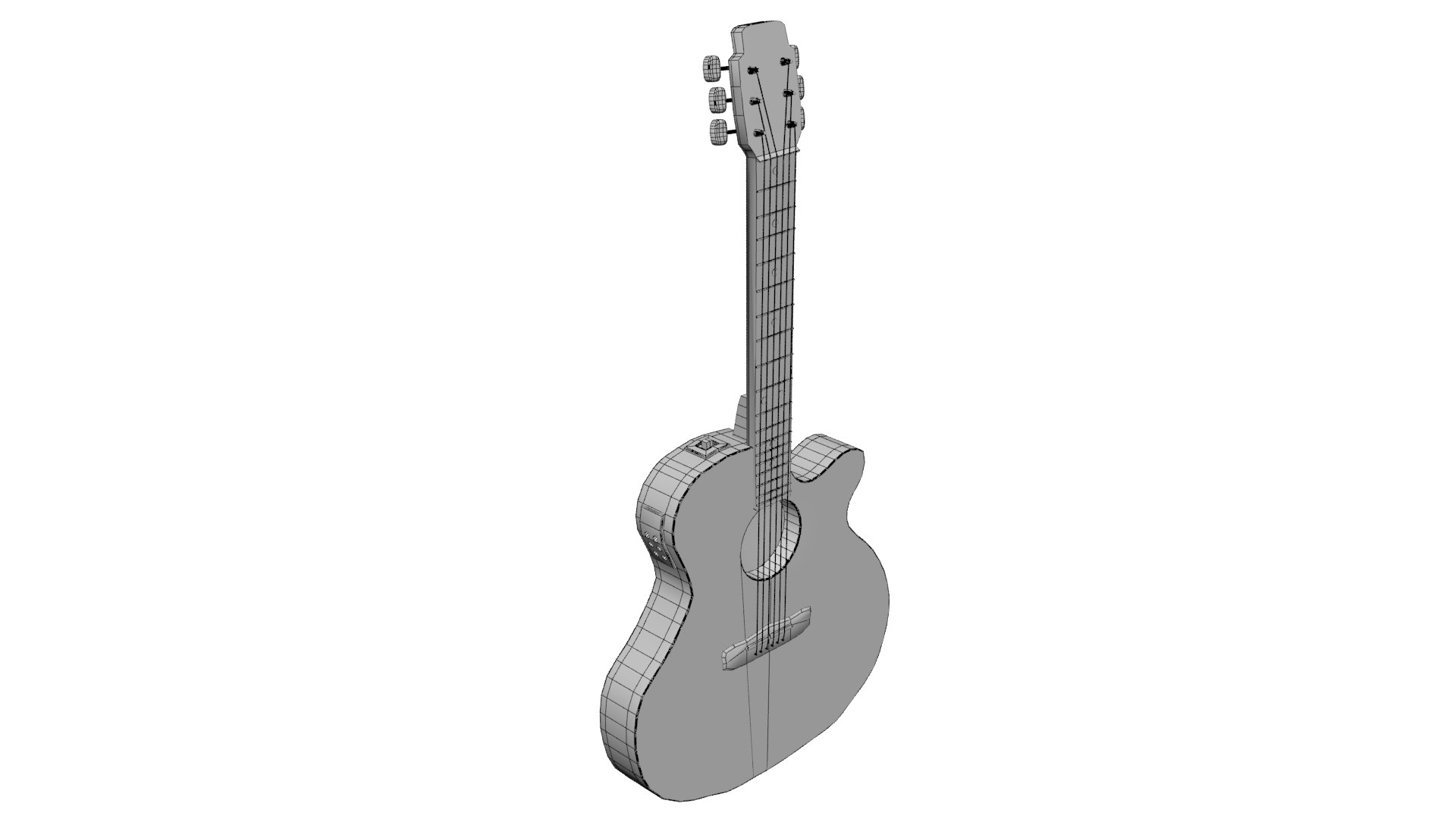 Free Acoustic Guitar 3d Model