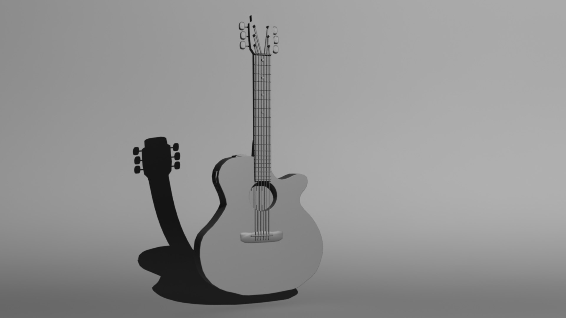 Free Acoustic Guitar 3d Model