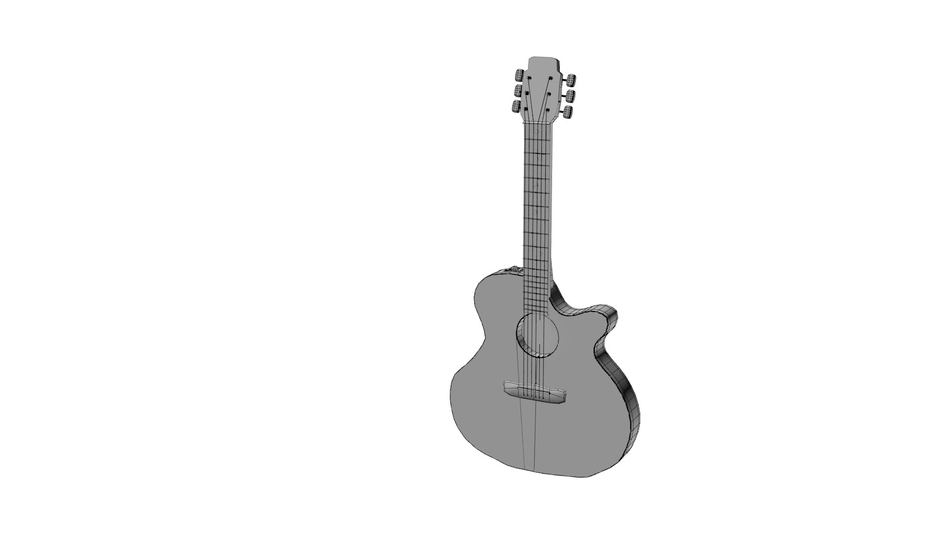 Free Acoustic Guitar 3d Model