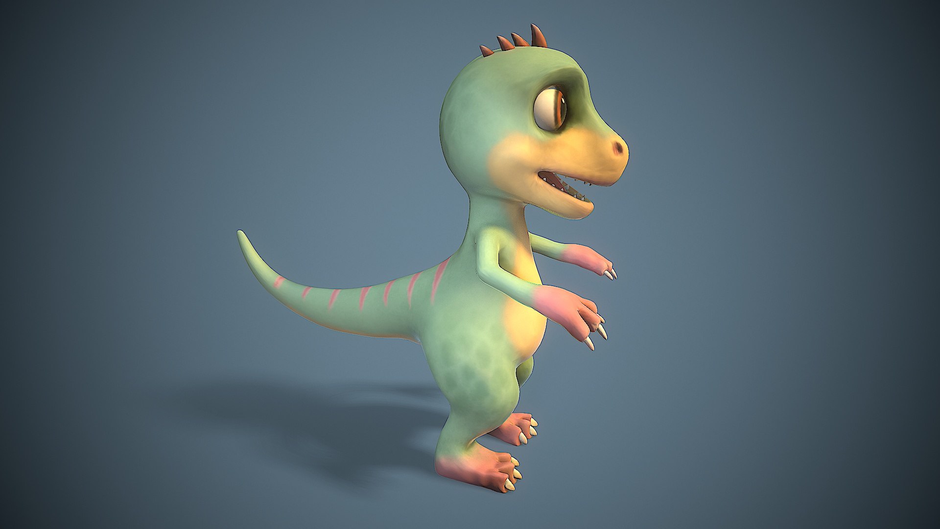 Cartoon Young Dino 3D Model - TurboSquid 2246047