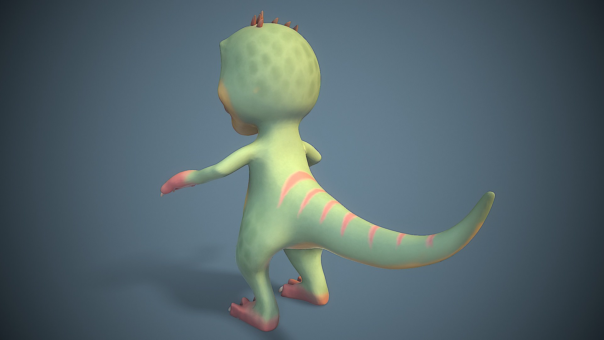 Cartoon Young Dino 3D Model - TurboSquid 2246047