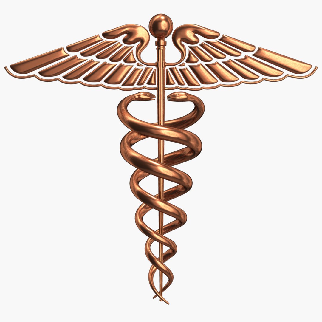 3d Caduceus Medical Model