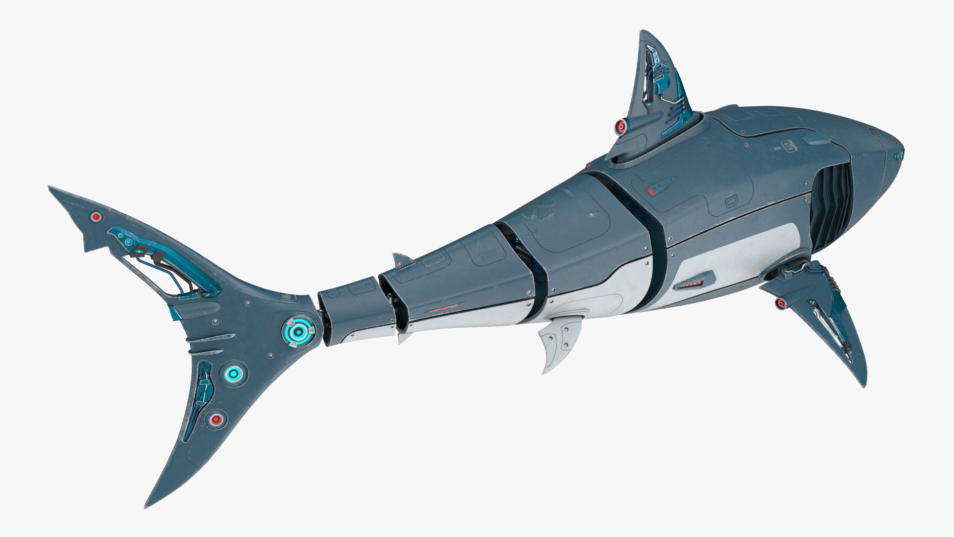 3D Shark Robot Animated Rigged - TurboSquid 2312501