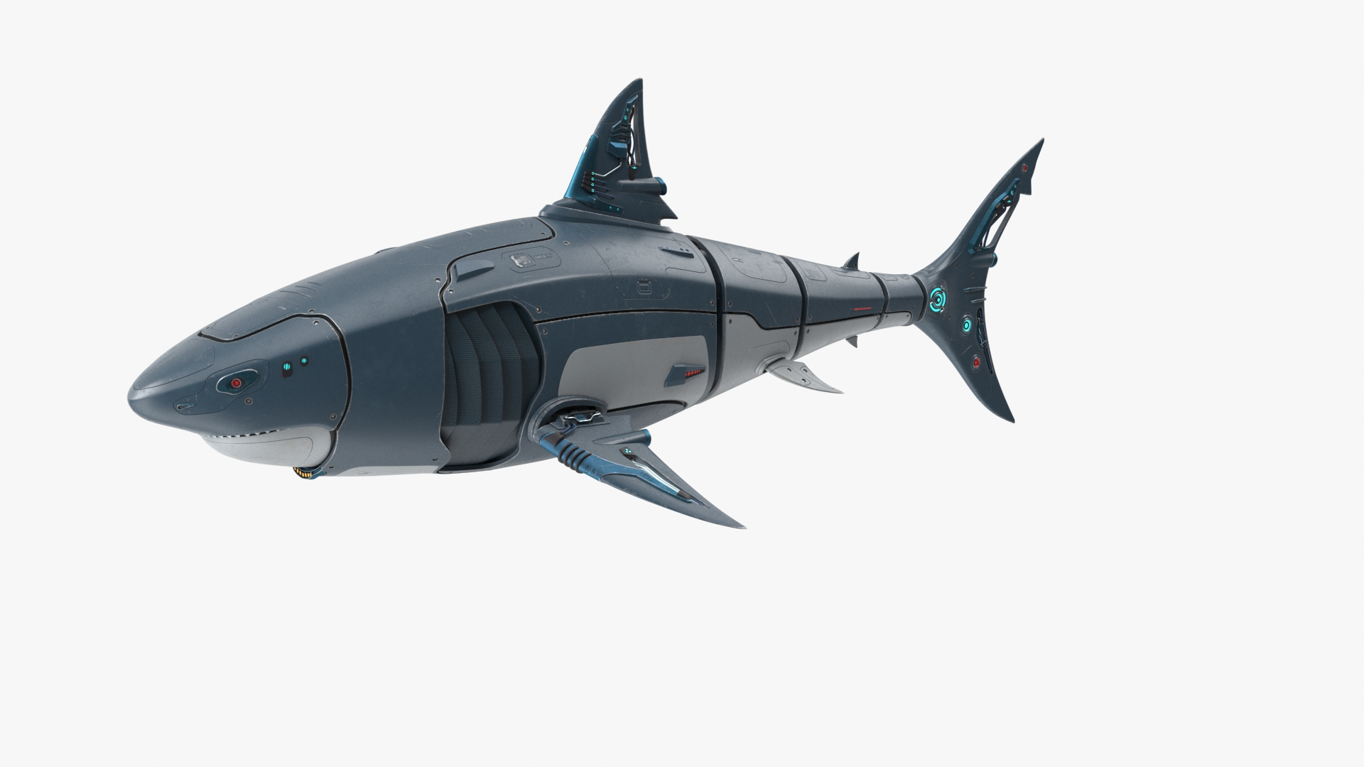 3D Shark Robot Animated Rigged - TurboSquid 2312501