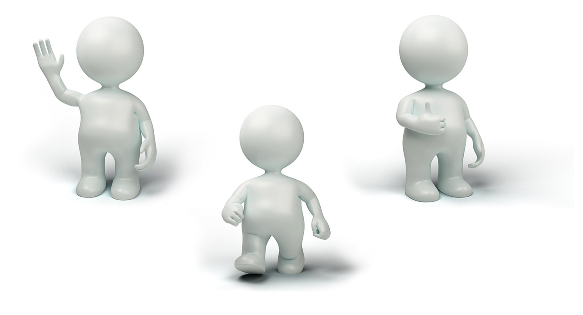 3d Model Of Sphere Stickman