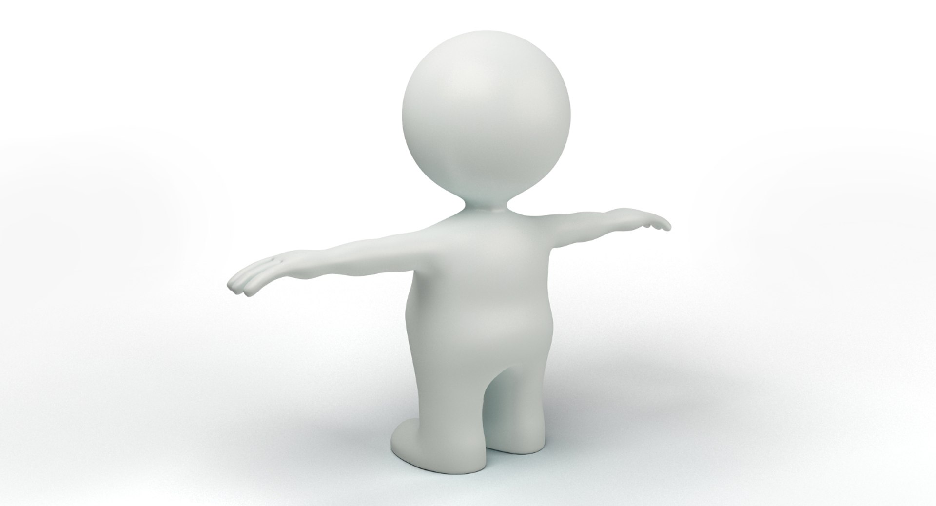 3d Model Of Sphere Stickman