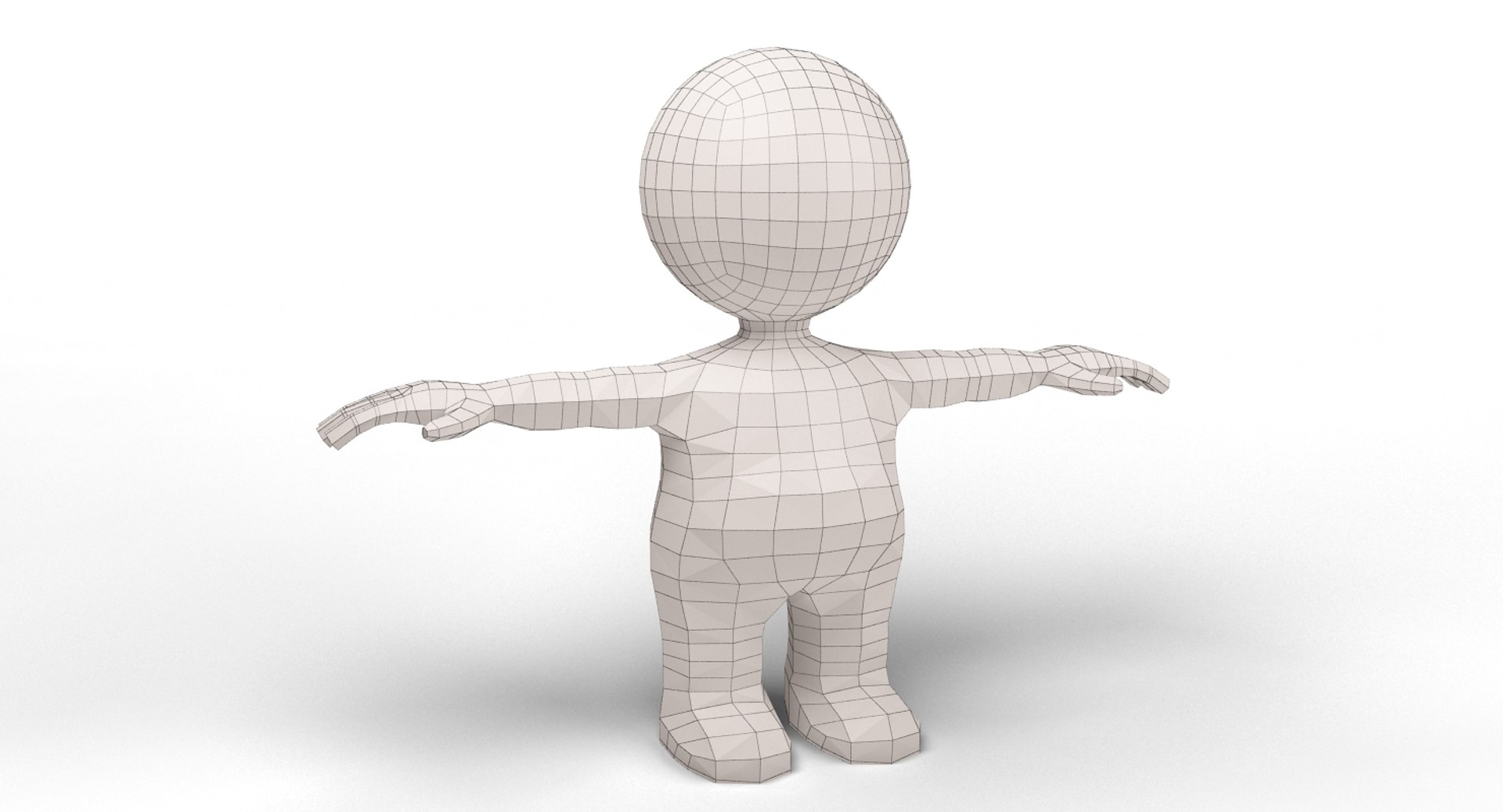 3d Model Of Sphere Stickman