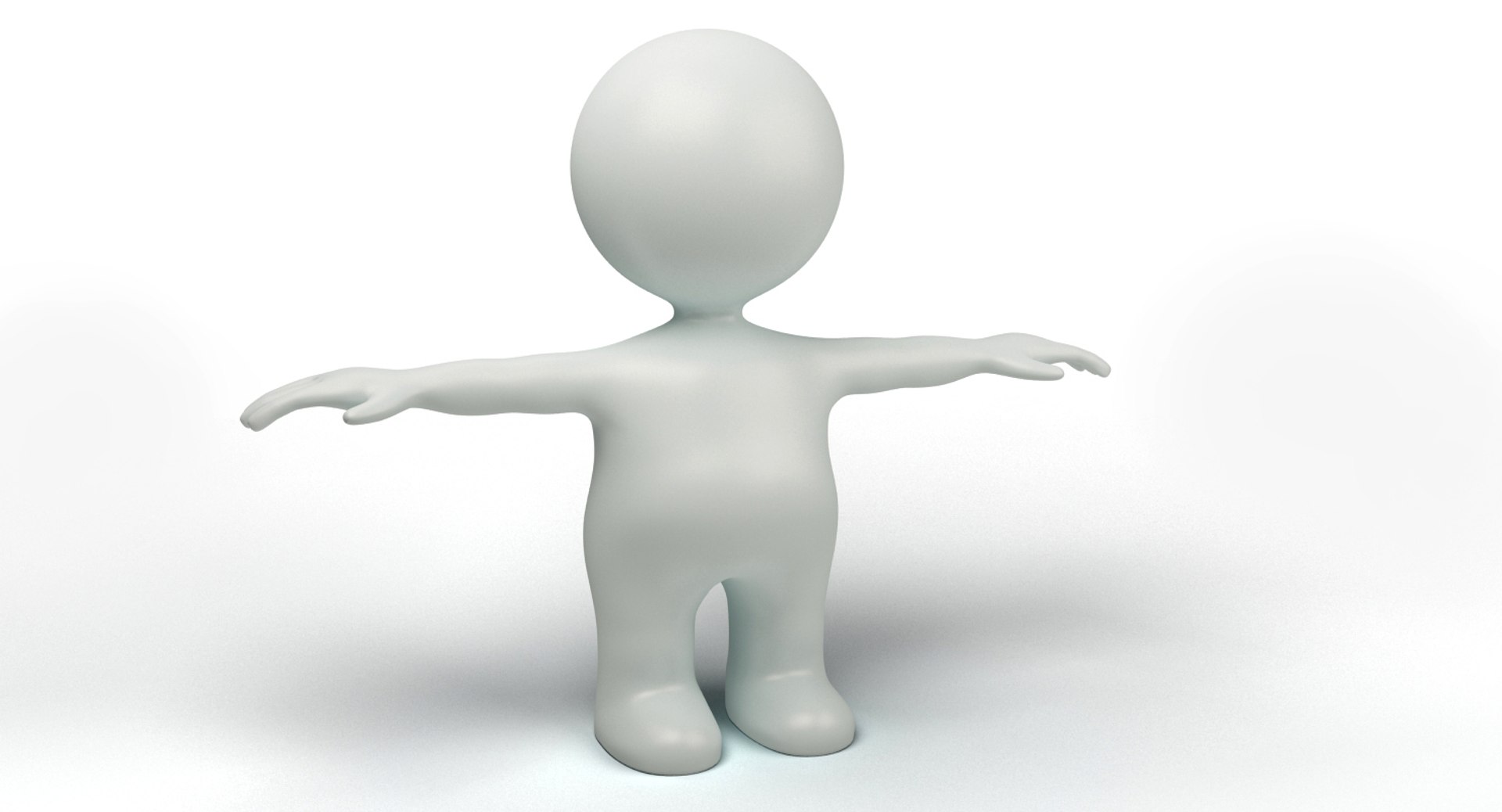 3d Model Of Sphere Stickman