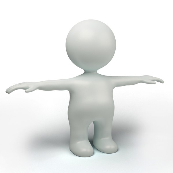 3d model of sphere stickman