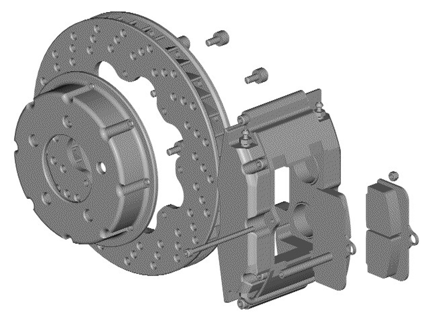 Disc Brake Rotor Caliper 3d Model