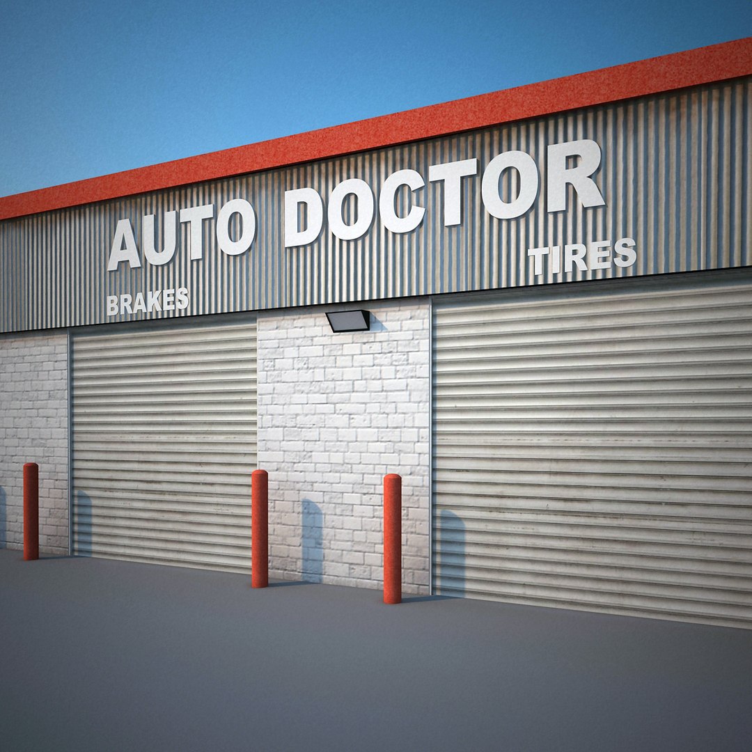 3d Car Service Building Model