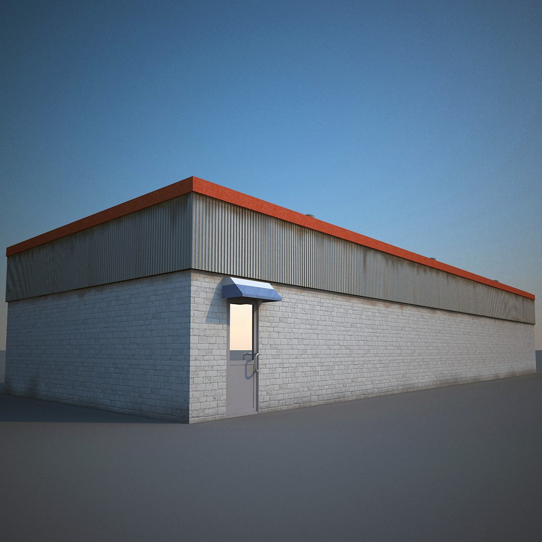 3d Car Service Building Model
