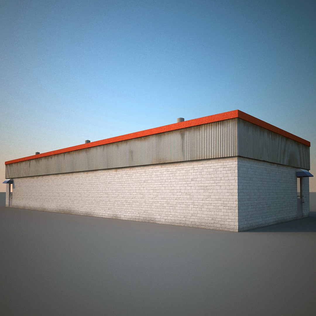 3d Car Service Building Model