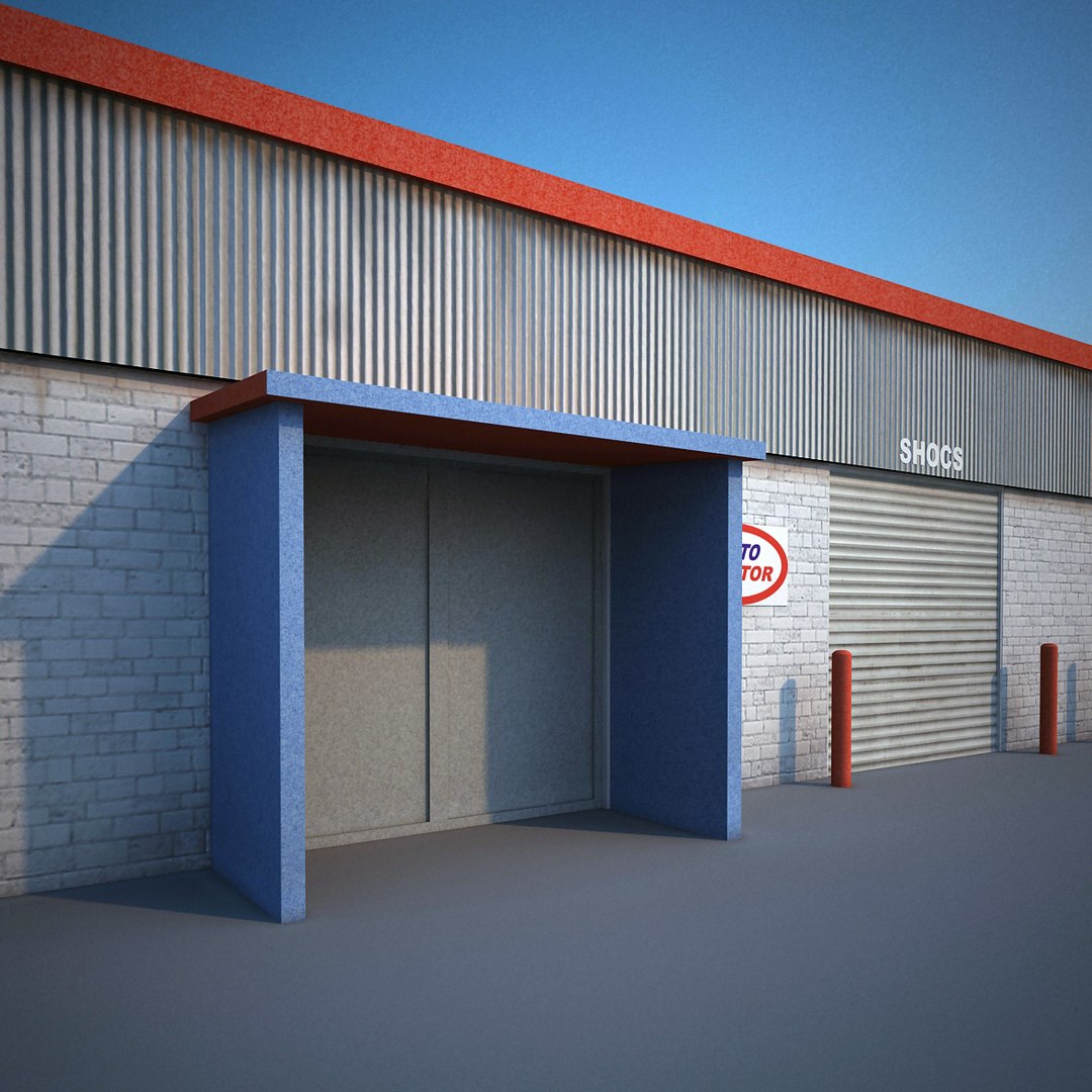 3d Car Service Building Model