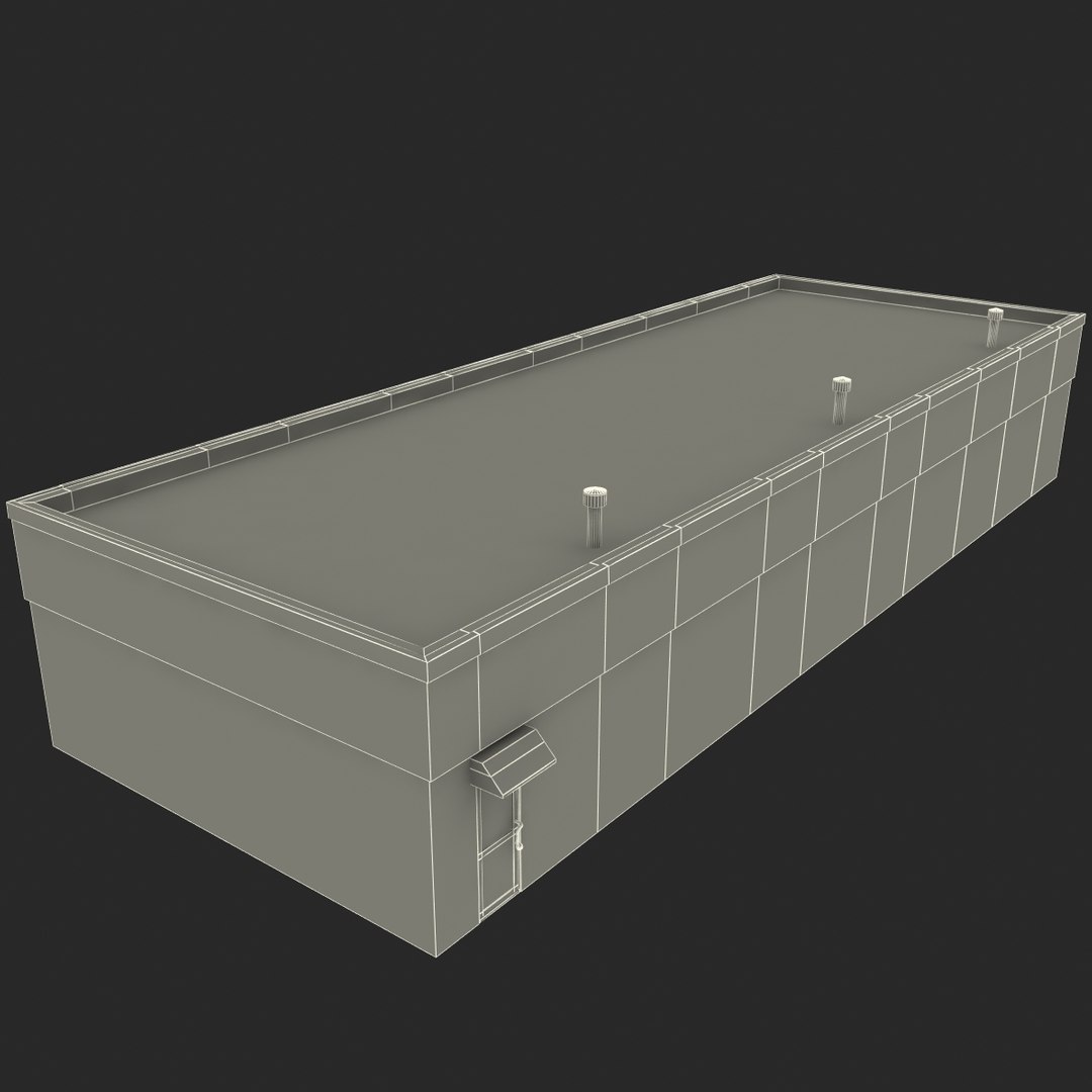 3d Car Service Building Model