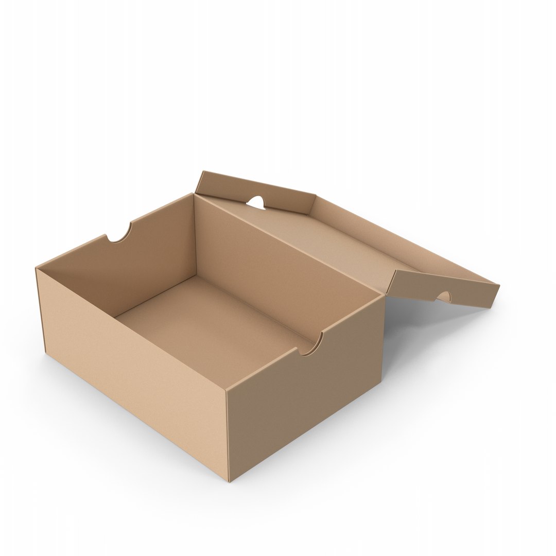 Brown Open Shoe Box 3D - TurboSquid 2168514