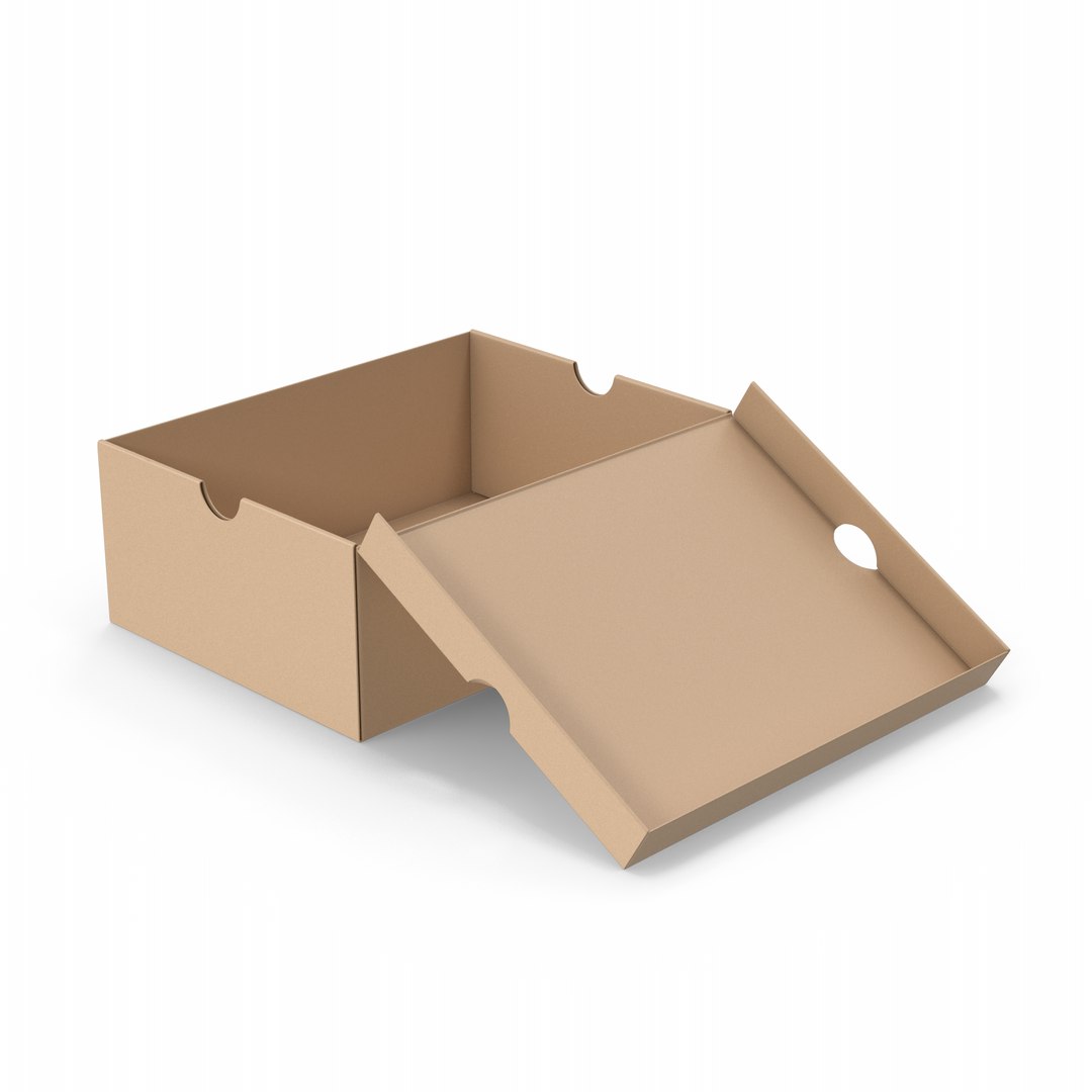 Brown Open Shoe Box 3D - TurboSquid 2168514