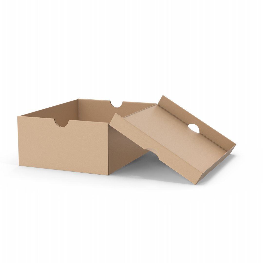 Brown Open Shoe Box 3D - TurboSquid 2168514