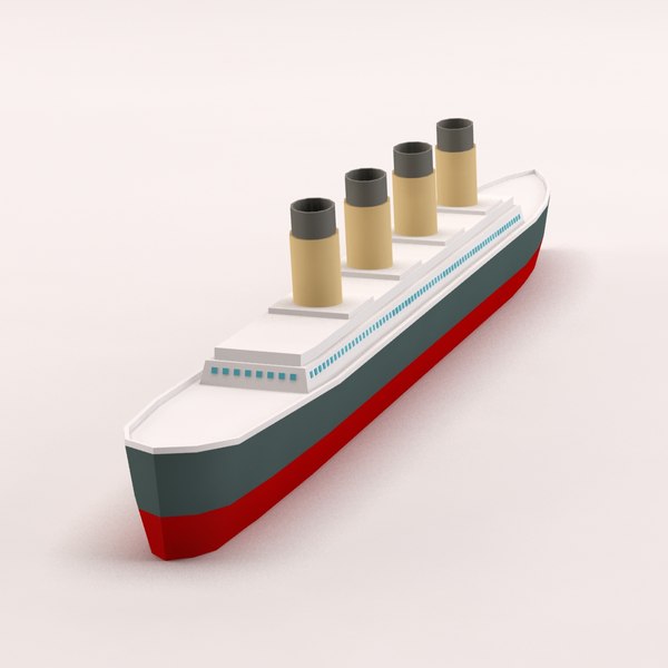 titanic cartoon 3d model