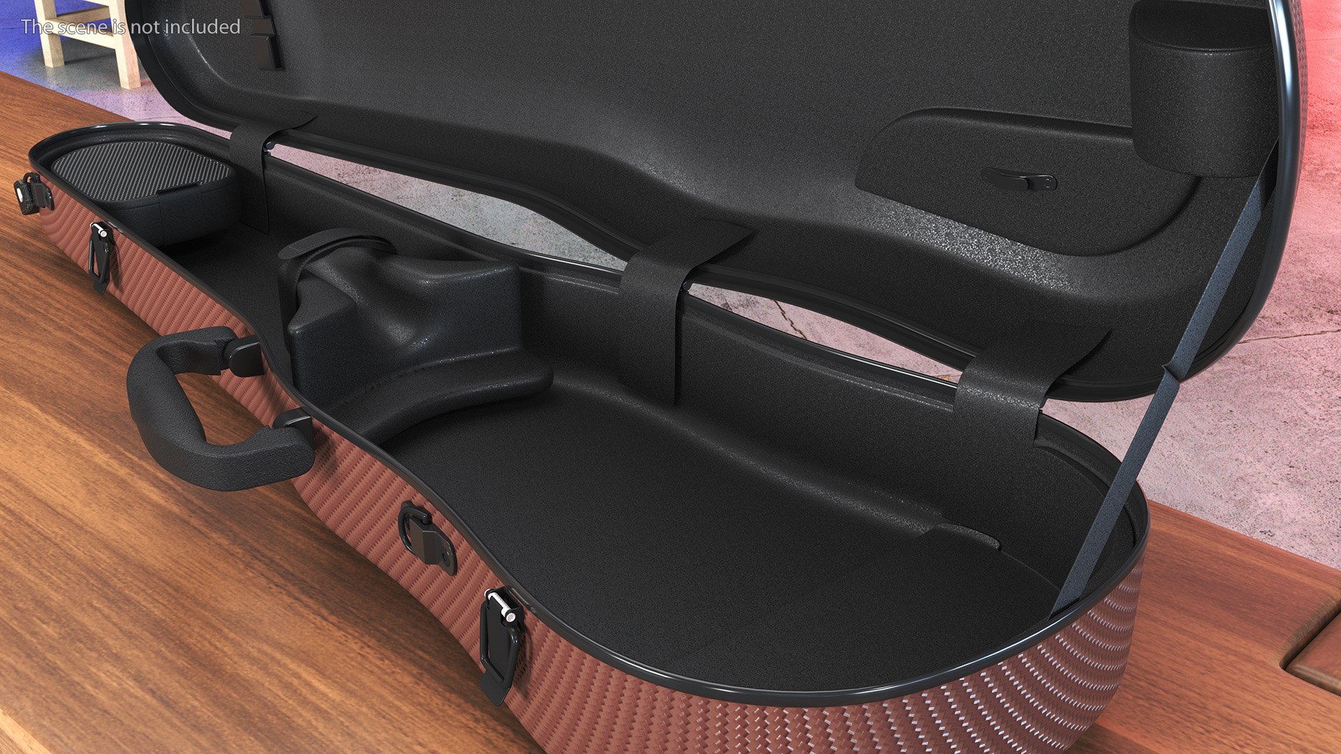 3D Hard Violin Case Brown Empty - TurboSquid 2146053