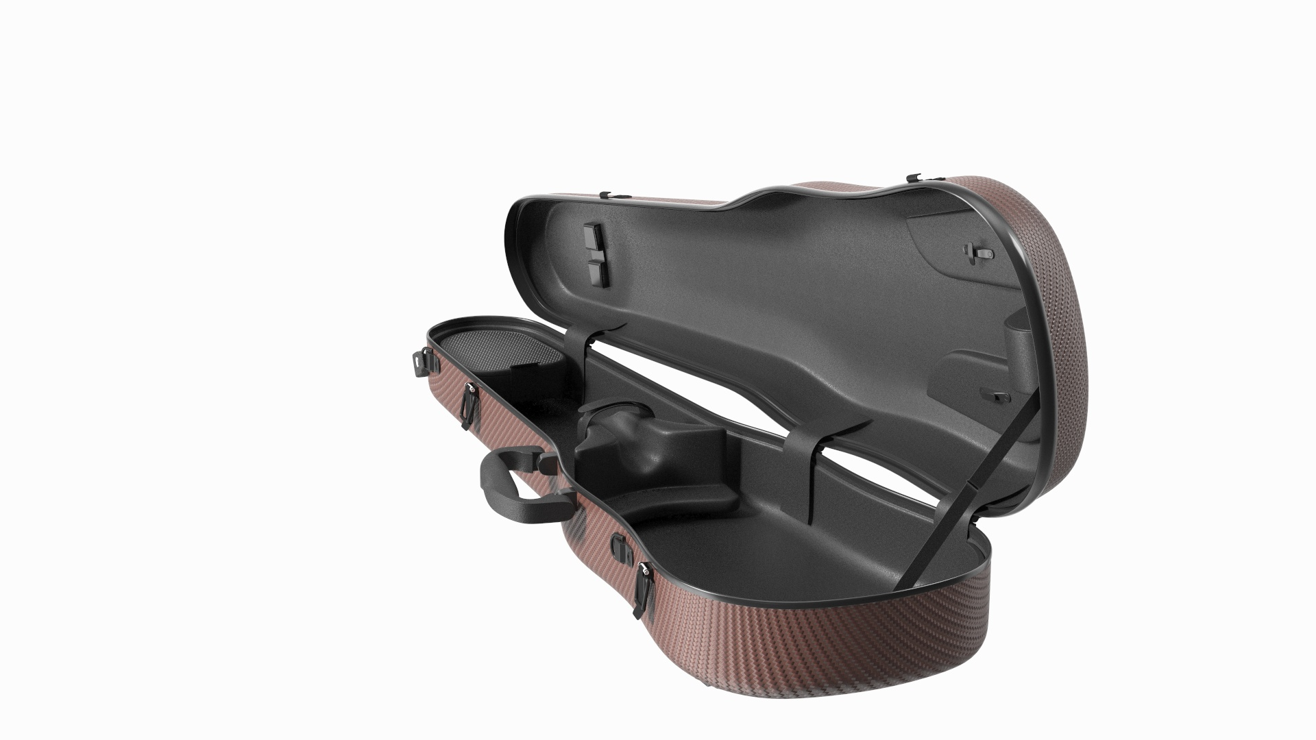 3D Hard Violin Case Brown Empty - TurboSquid 2146053